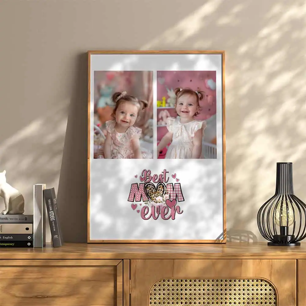 Κορνίζα Best mom με 2 φωτογραφίες 2.1 - Myprints