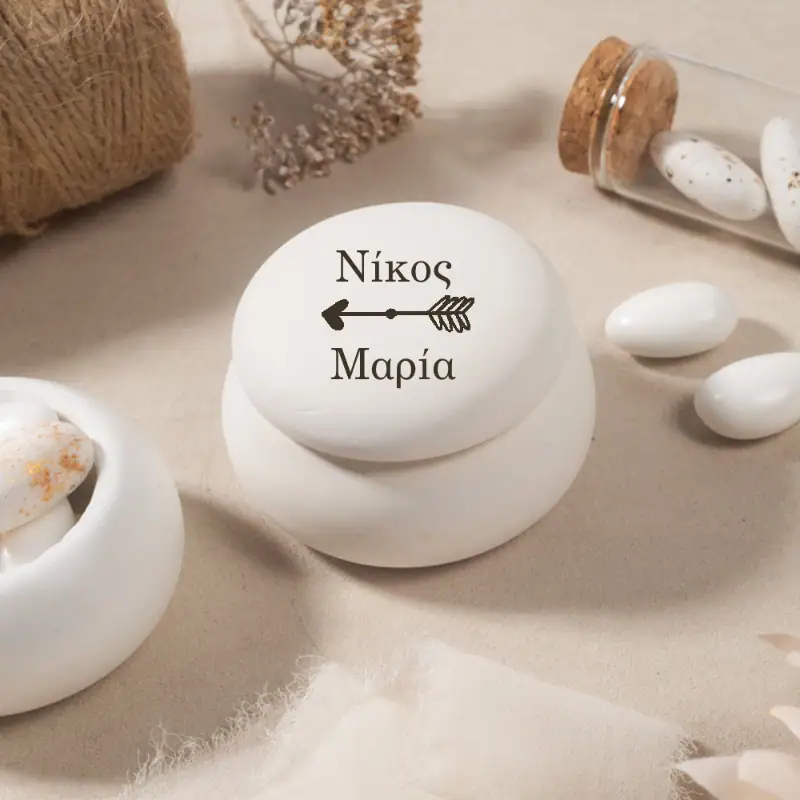 Μπομπονιερες γαμου Μακαρον Προσωποποιημενες - Myprints